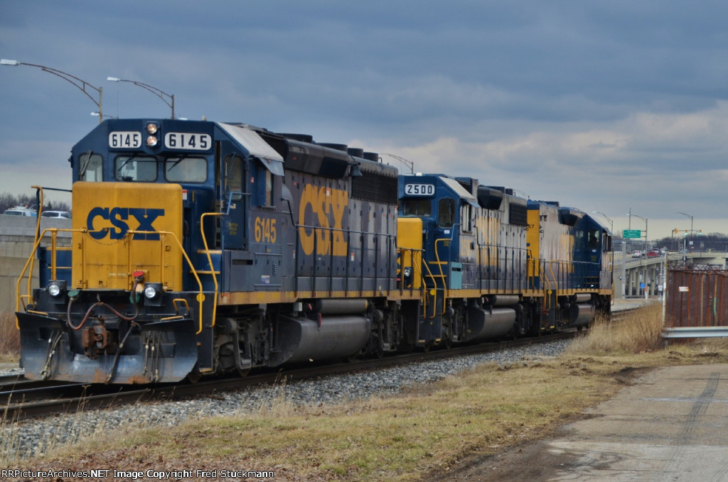 CSX 6145 is looking behind.
